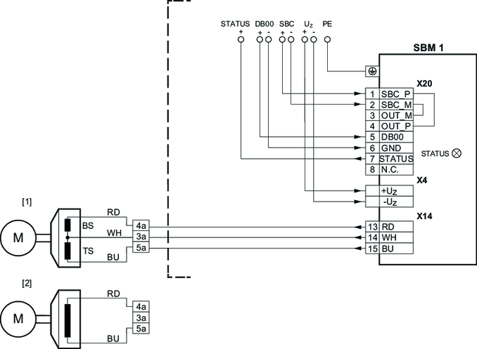 Brake control connection